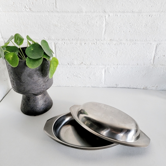 Vintage | Dining | Mcm Danish Vintage Stainless Steel Lidded Server By ...
